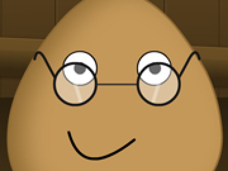 Pou Wearing Glasses - Coffee Break